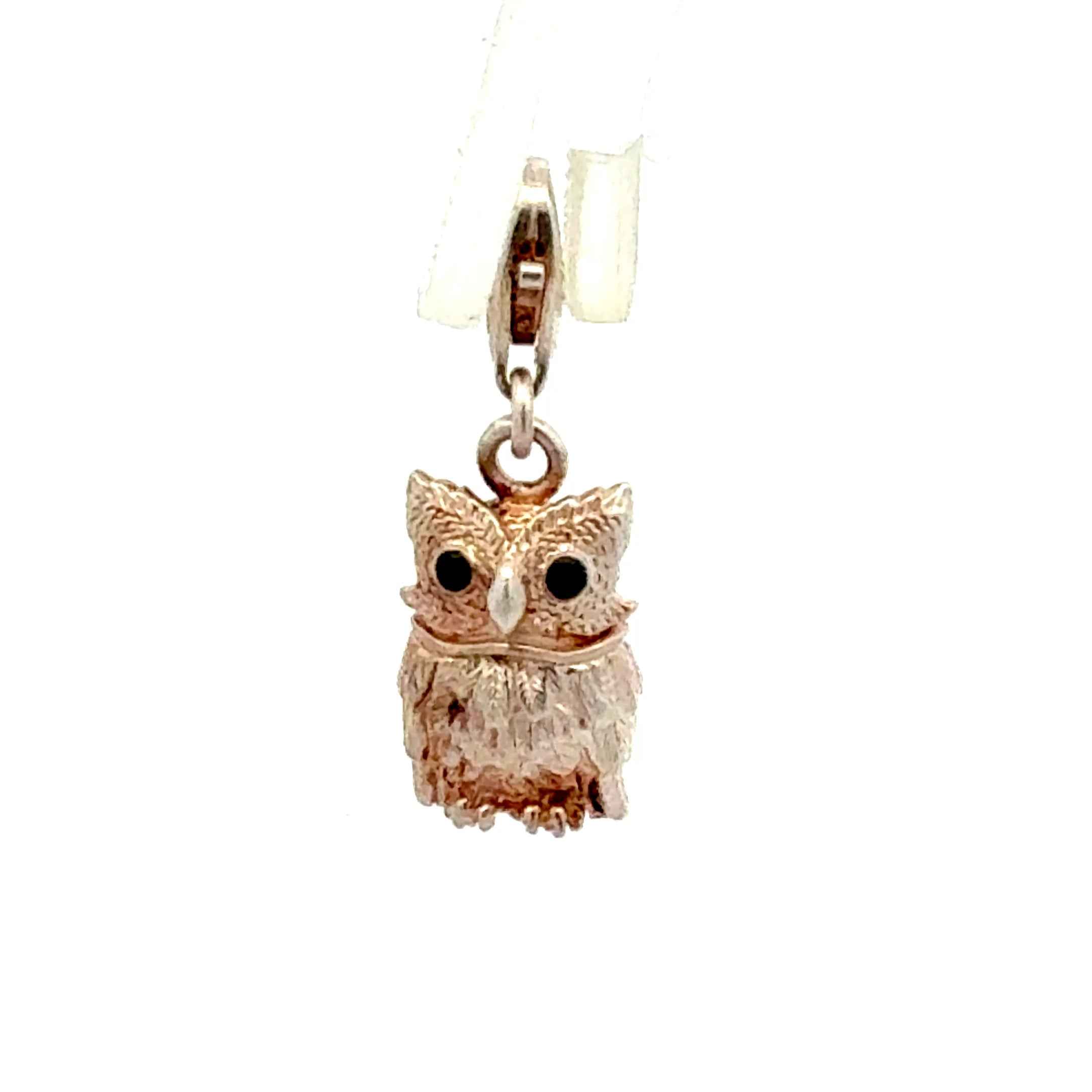 Thomas Sabo "Owl" pendant made of sterling silver, partly gold plated ...